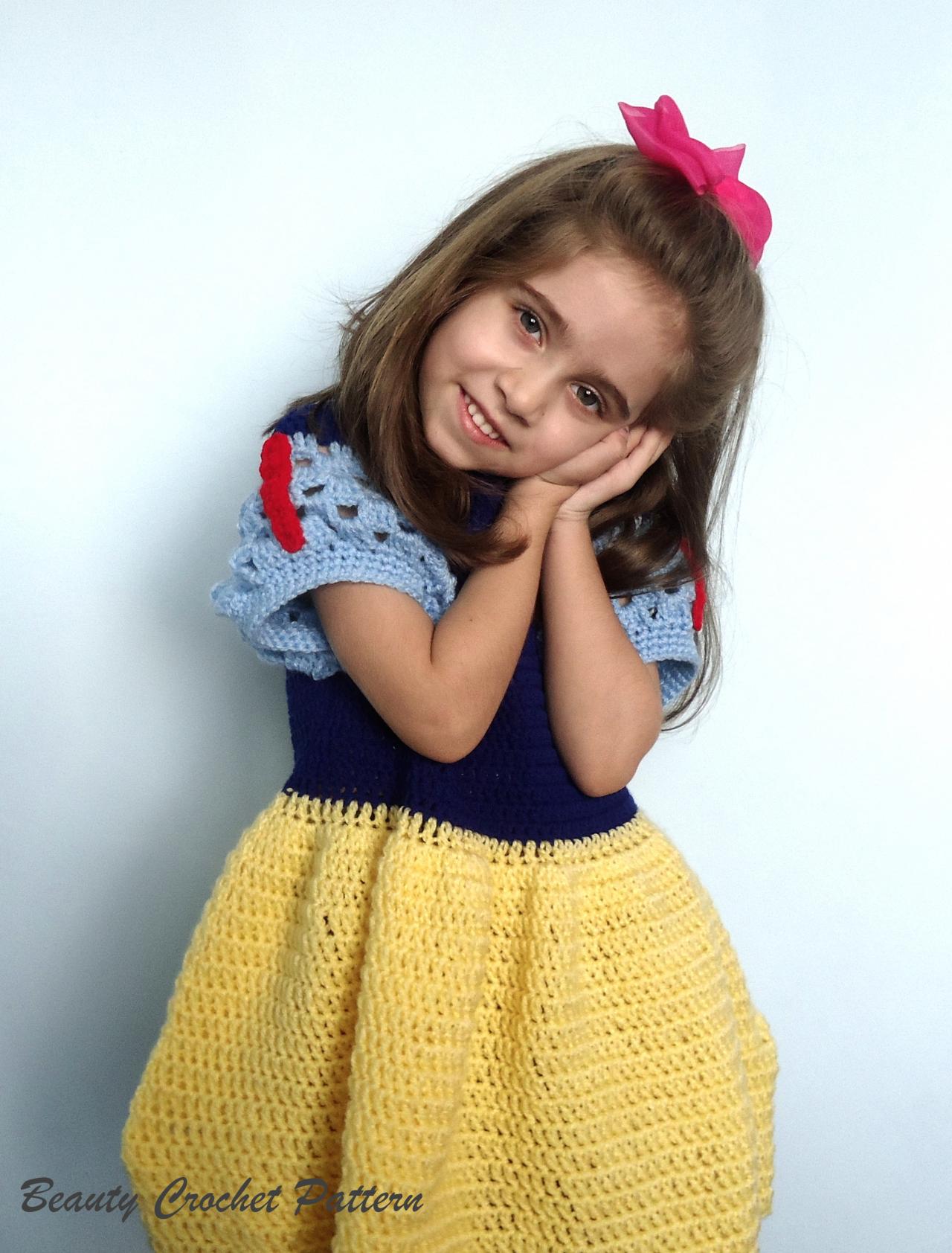 Princess Snow White Crochet Dress Pattern,snow White Baby Photo Prop ...