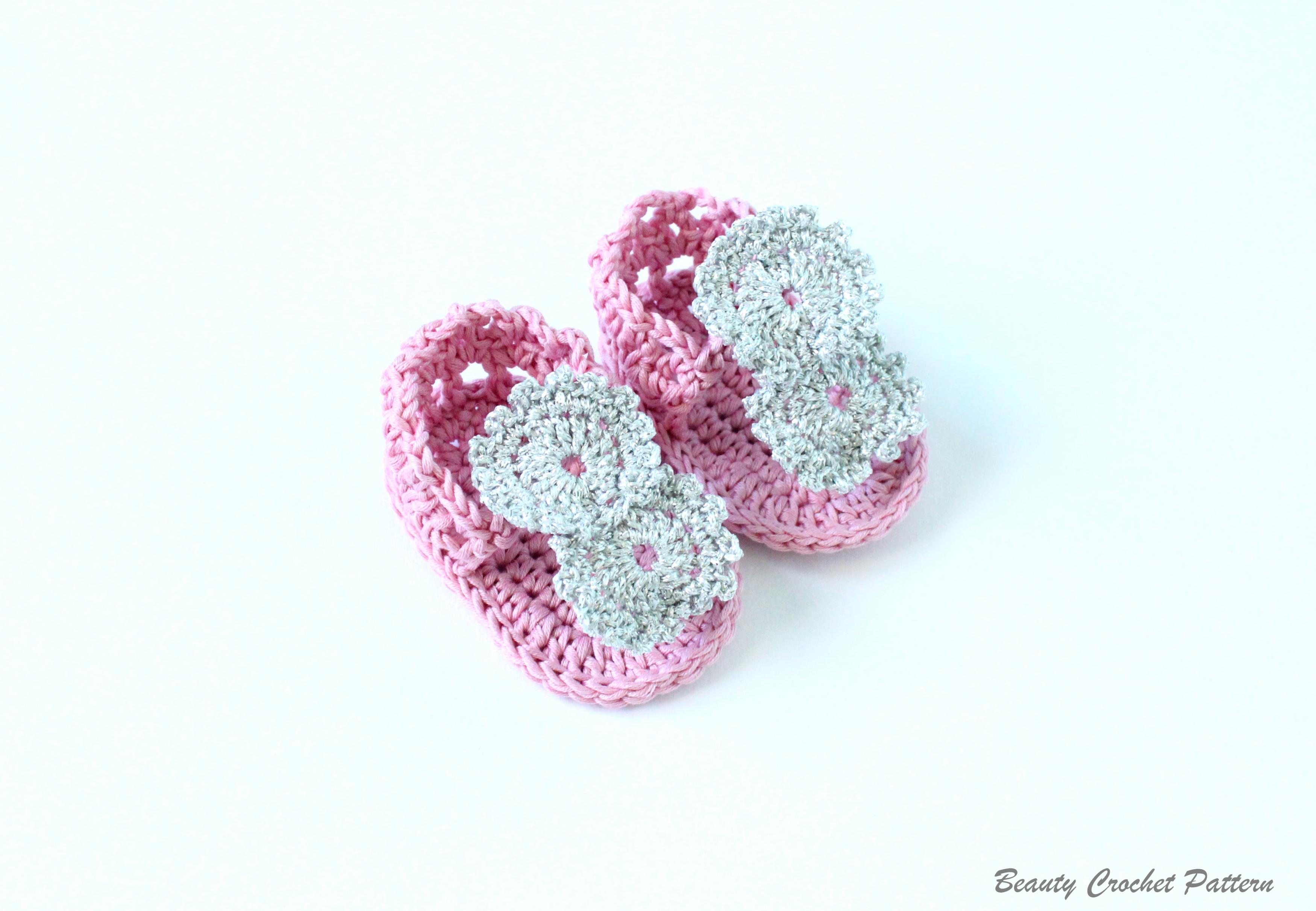 Crochet Pattern Baby Flip Flop Girl Sandals, Crochet Flip Flop Pattern ...