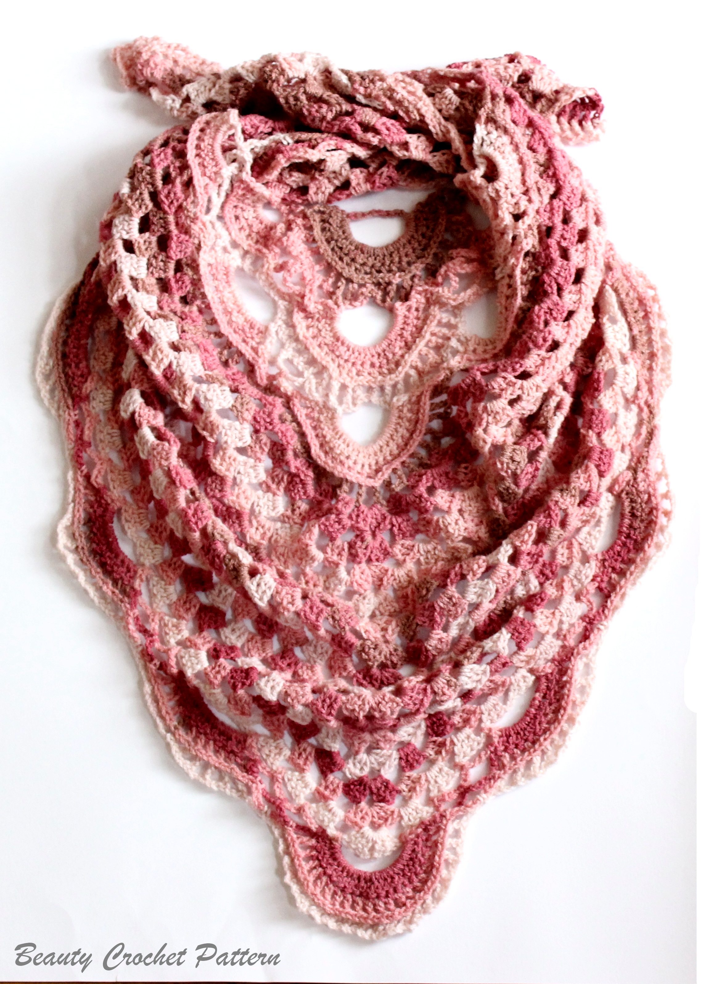 Crochet Triangle Scarf Pattern, Crochet Shawl Pattern, Triangle Scarf ...